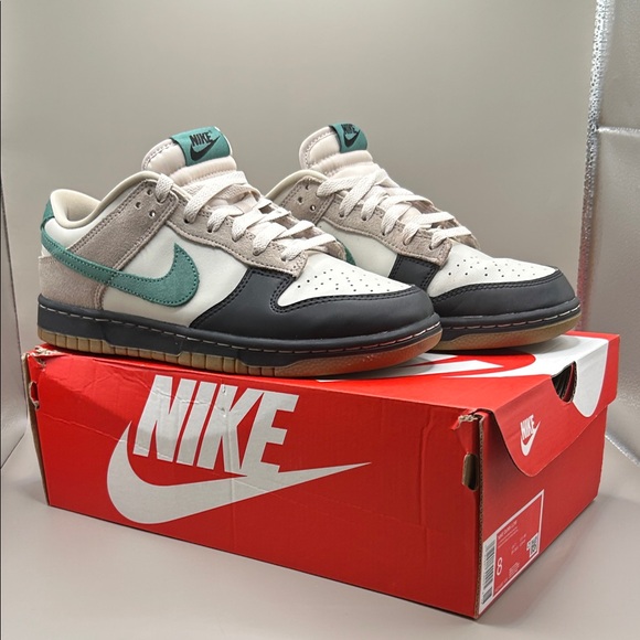 Nike | Shoes | Nike Dunk Low In Cream Gray And Green | Poshmark